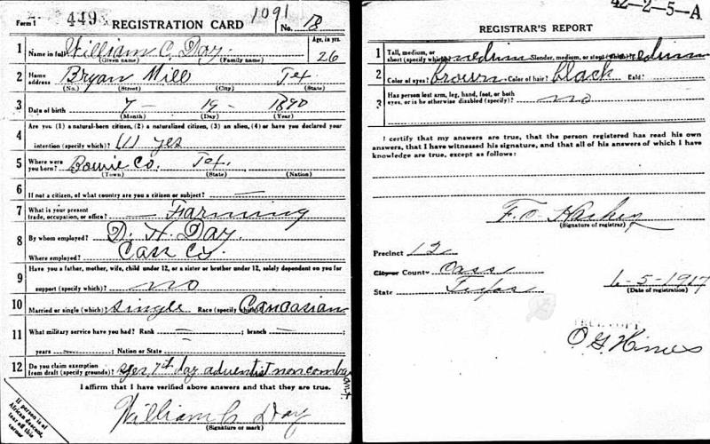 U.S., World War I Draft Registration Cards, 1917-1918
