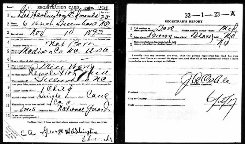 U.S., World War I Draft Registration Cards, 1917-1918