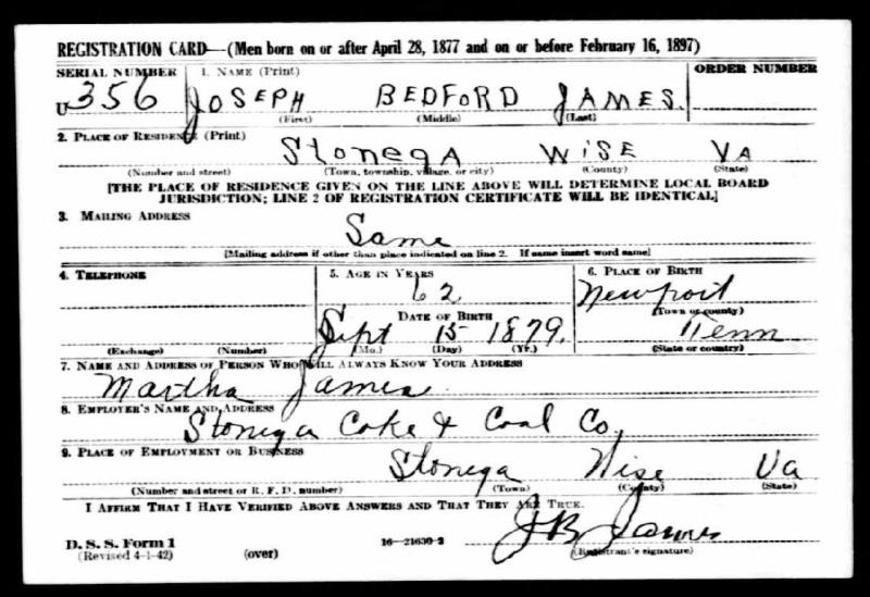 U.S., World War II Draft Registration Cards, 1942