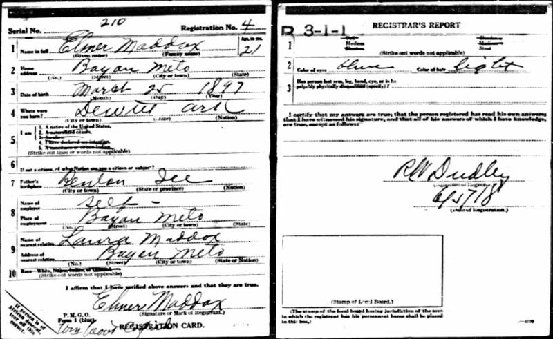 U.S., World War I Draft Registration Cards, 1917-1918