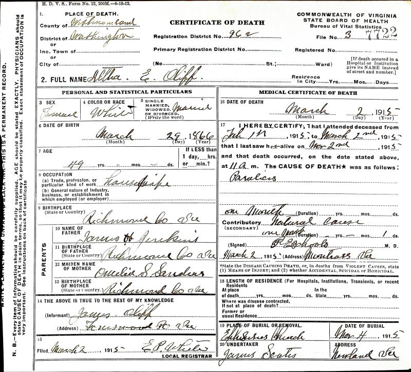 Virginia, Death Records, 1912-2014