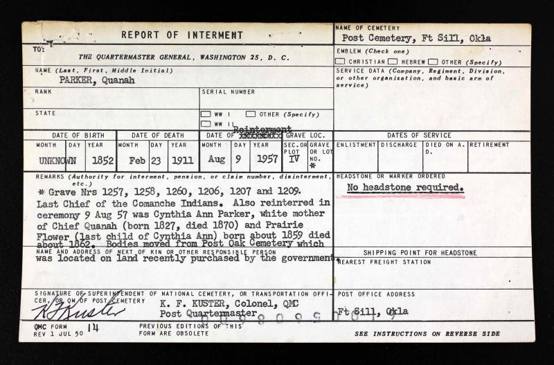 U.S. National Cemetery Interment Control Forms, 1928-1962