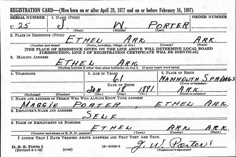 U.S., World War II Draft Registration Cards, 1942
