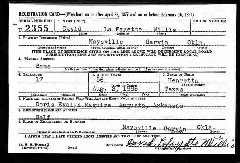 U.S., World War II Draft Registration Cards, 1942